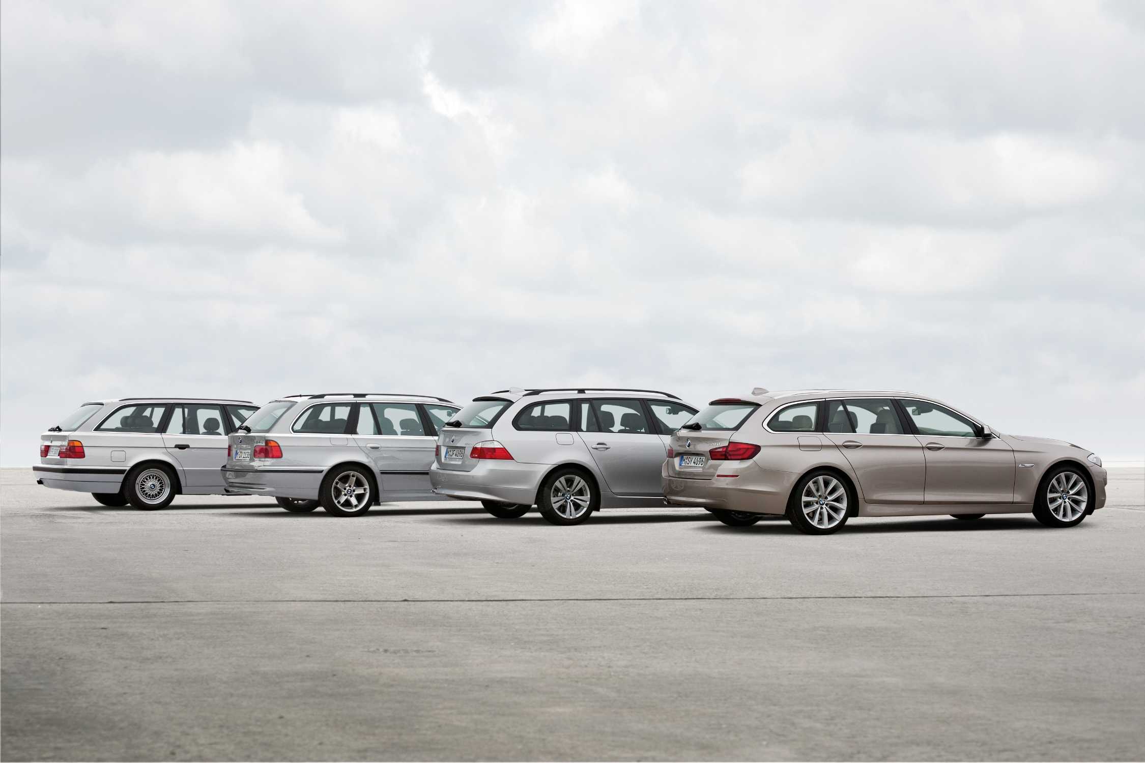 The new BMW 5 Series Touring - 4 generations (03/2010)