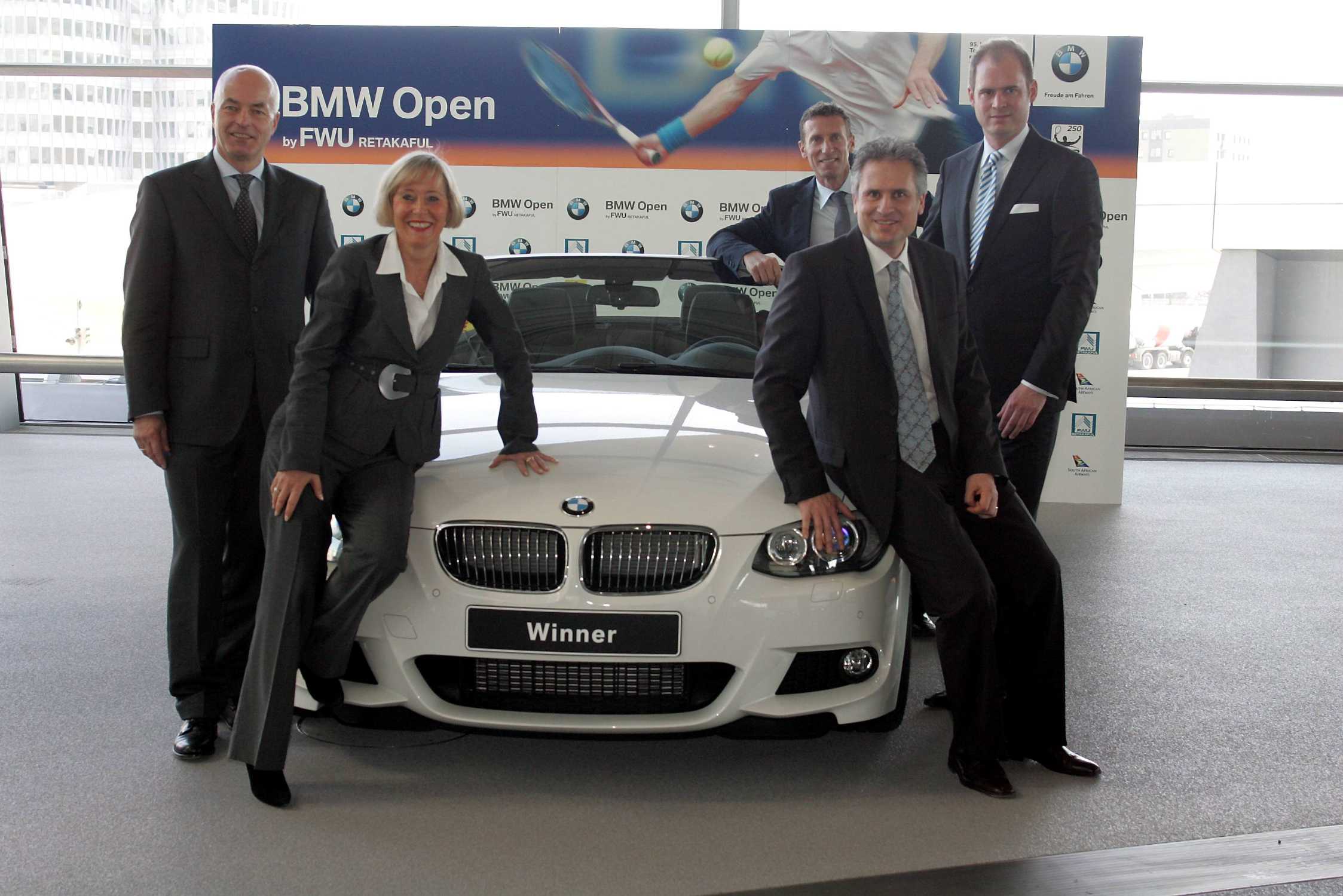 Organisatoren und Sponsoren der BMW Open (v.l.nr.): Karsten Engel ...