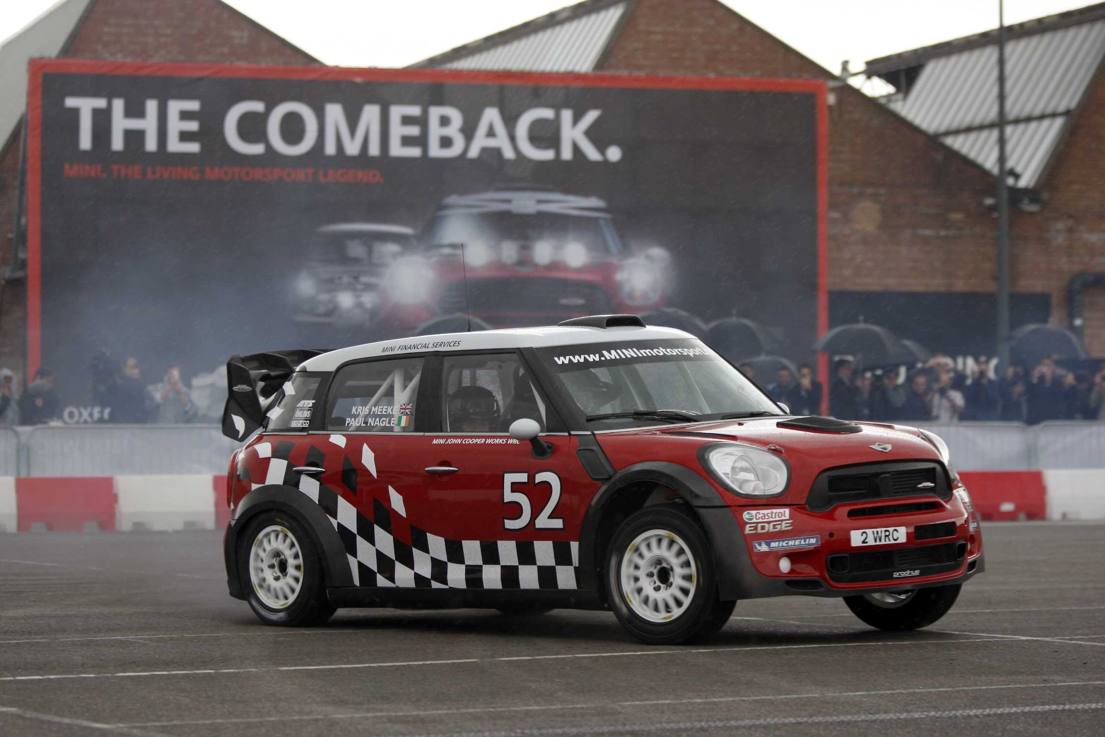 MINI WRC Team Launch, Oxford, 11 April 2011. Driving session with Kris ...