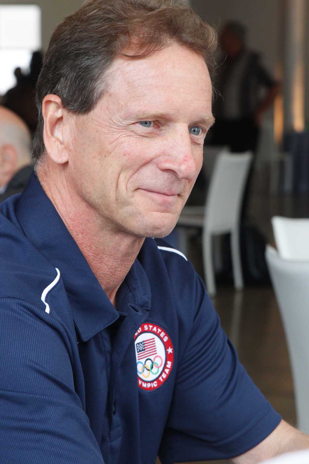 USOC Senior Sport Technologist Phil Cheetham at a BMW press conference ...