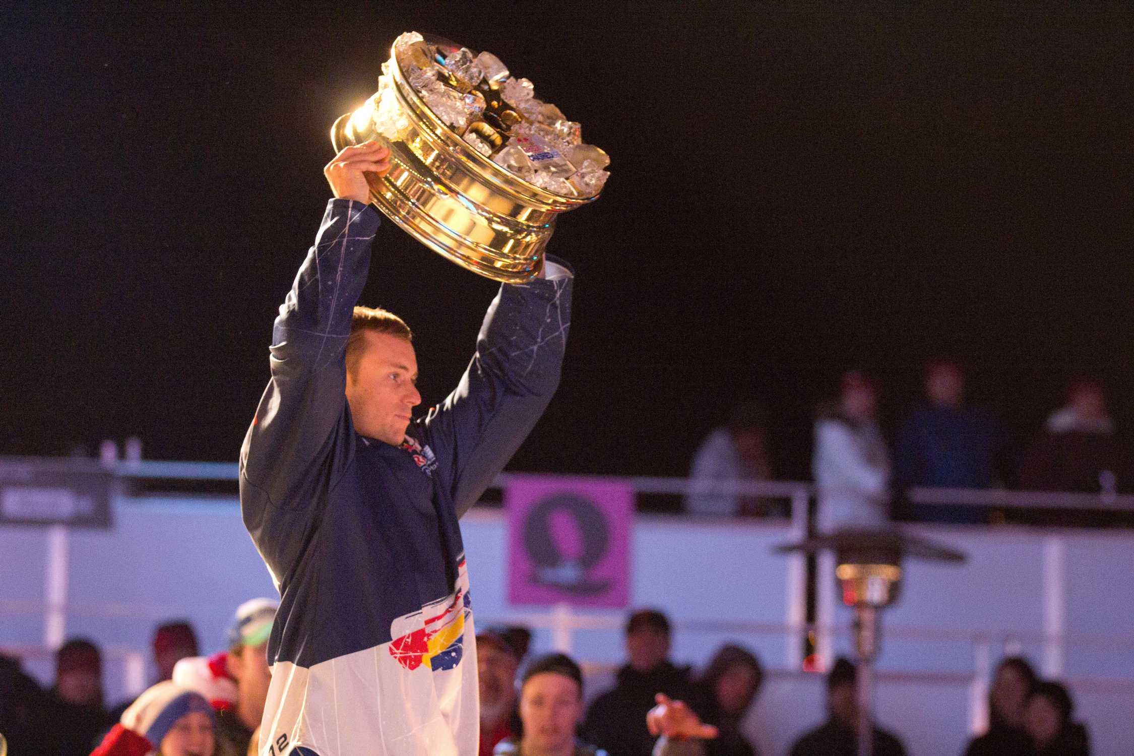 Ross Thompson of Kamloops, BC holds aloft the MINI Rookie of the Year ...