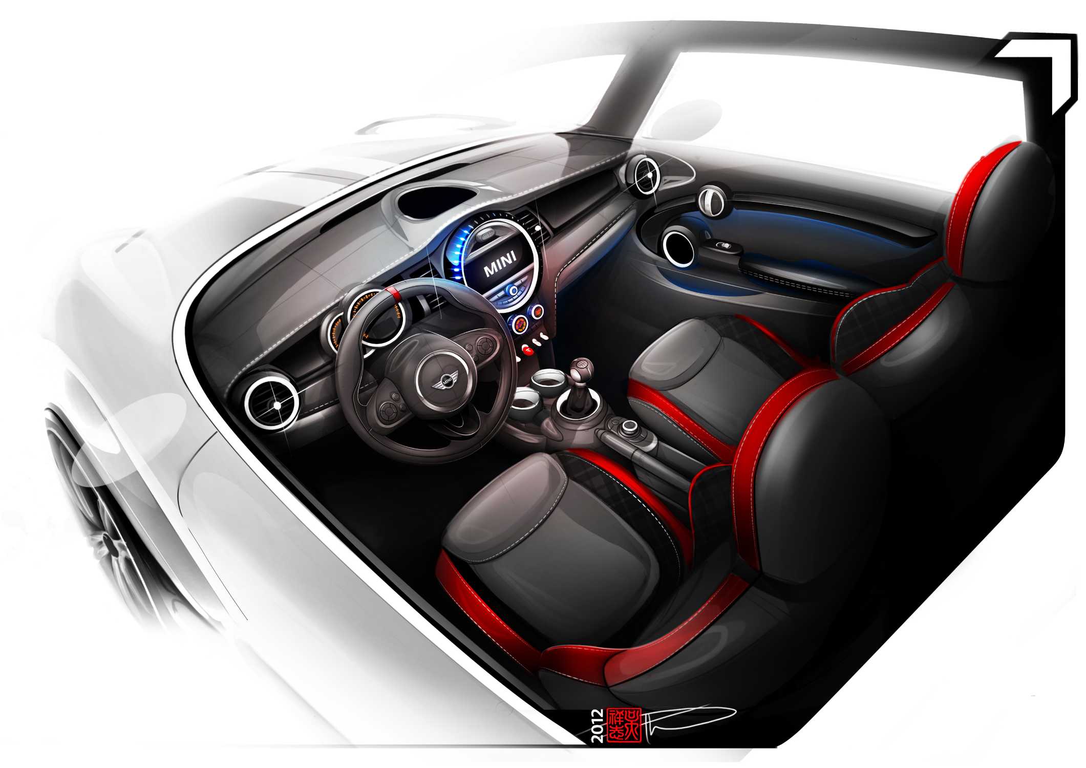The new MINI interior design sketch. (11/2013)