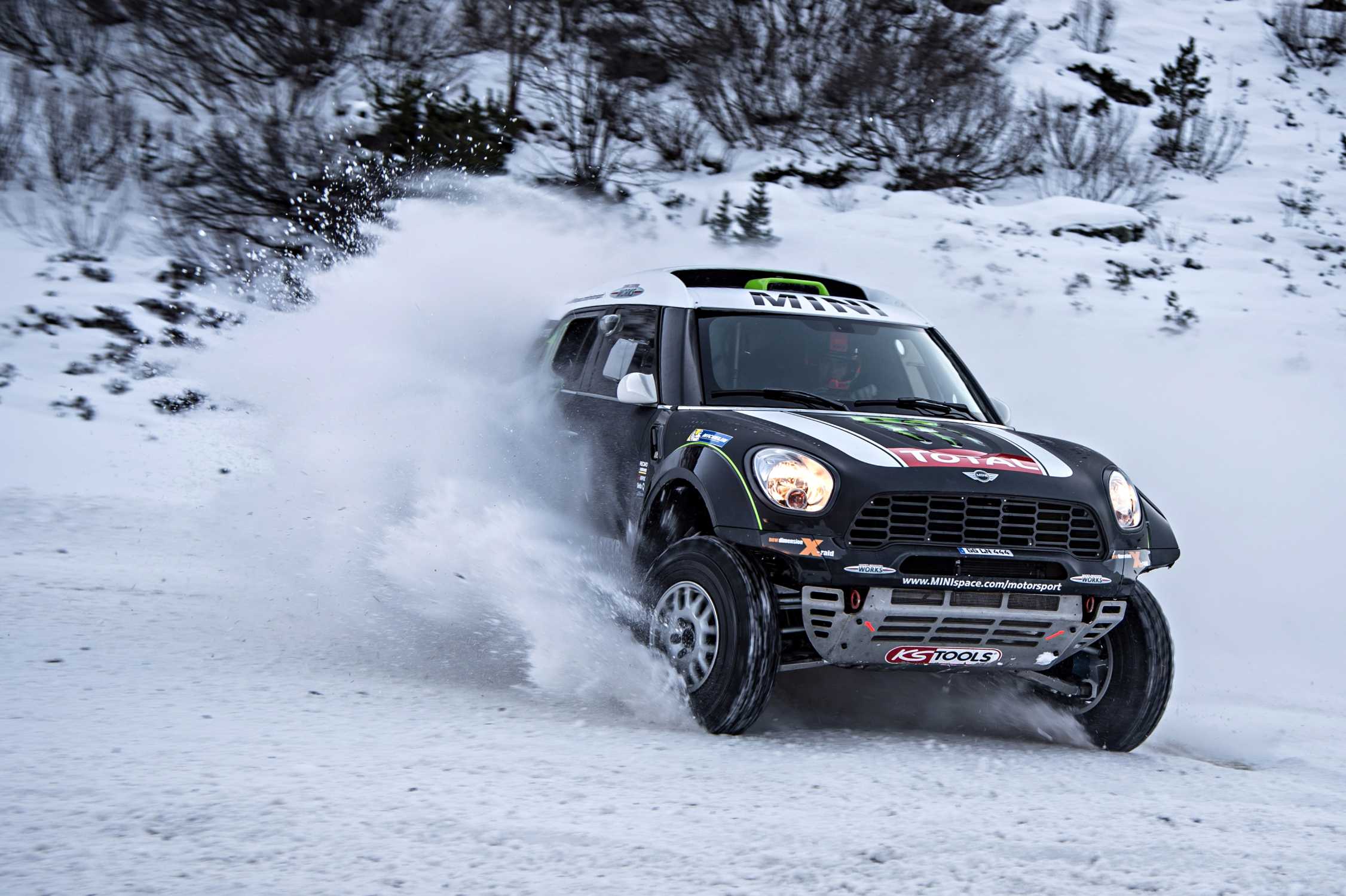 Der MINI ALL4 Racing im Schnee. (12/2013)