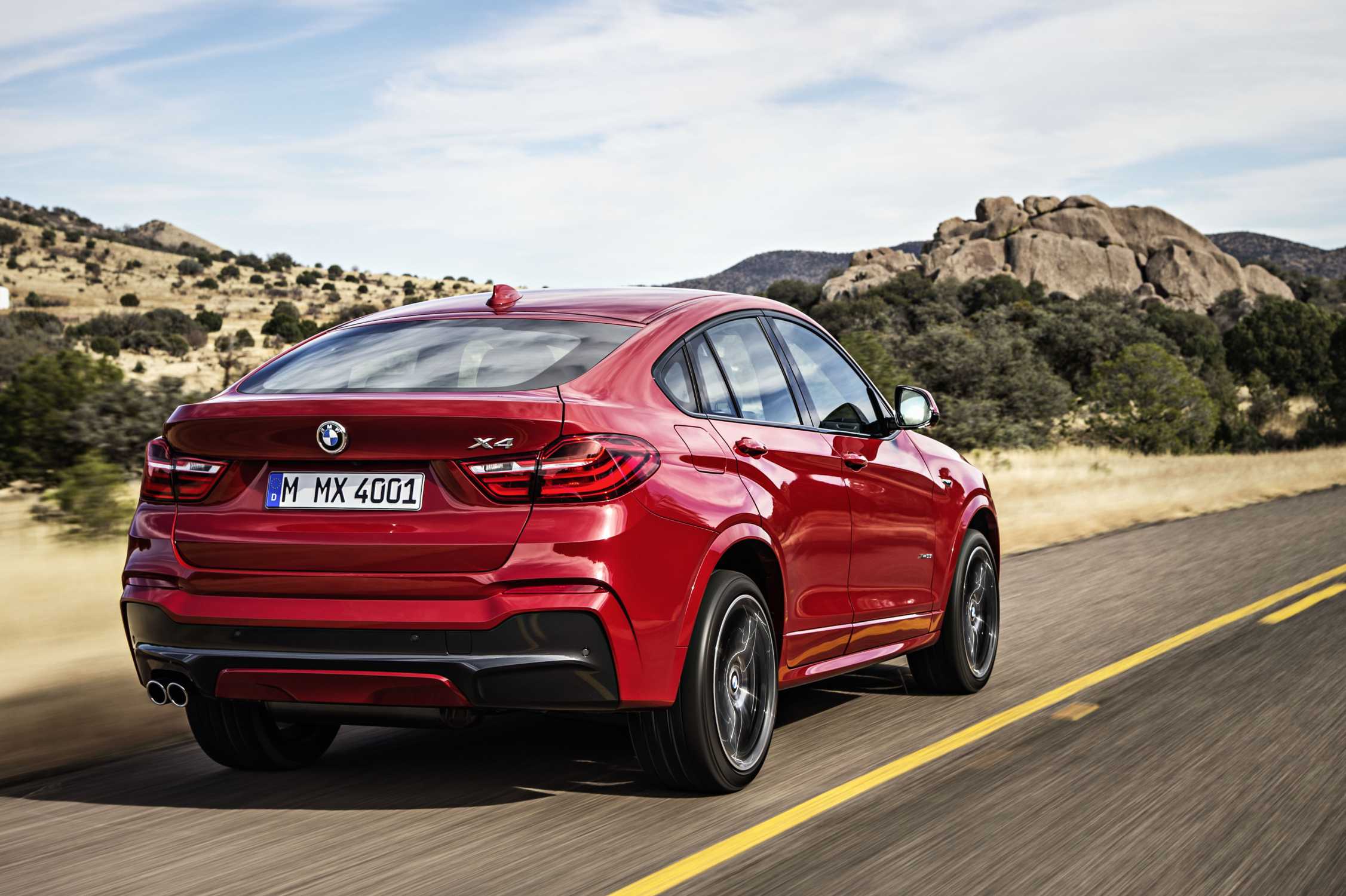 The New BMW X4 With M Sport Package Melbourne Red Metallic 02 14 