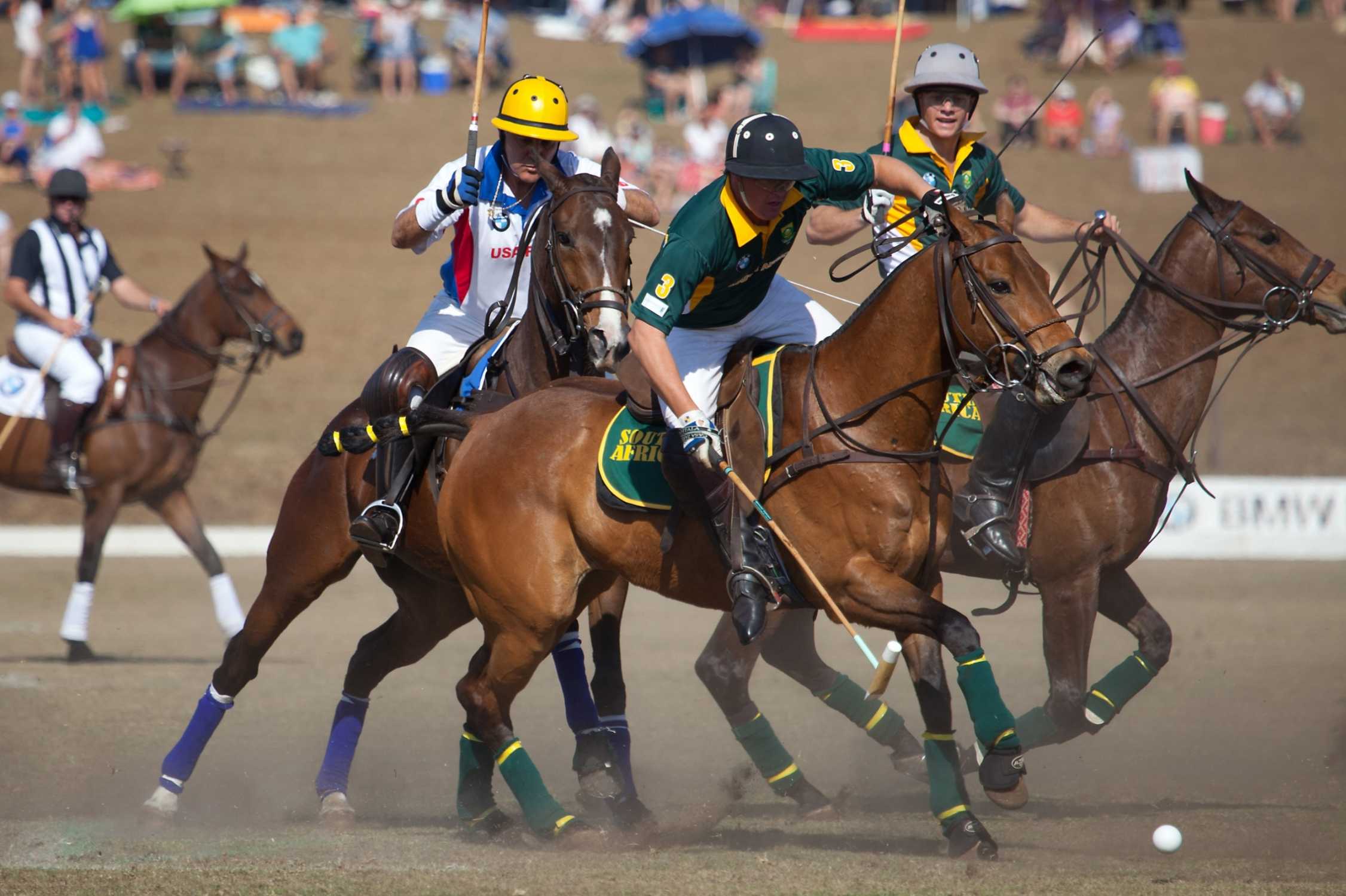 Memo Gracida (USA team captain), Tom de Bruin (SA Team captain) and ...