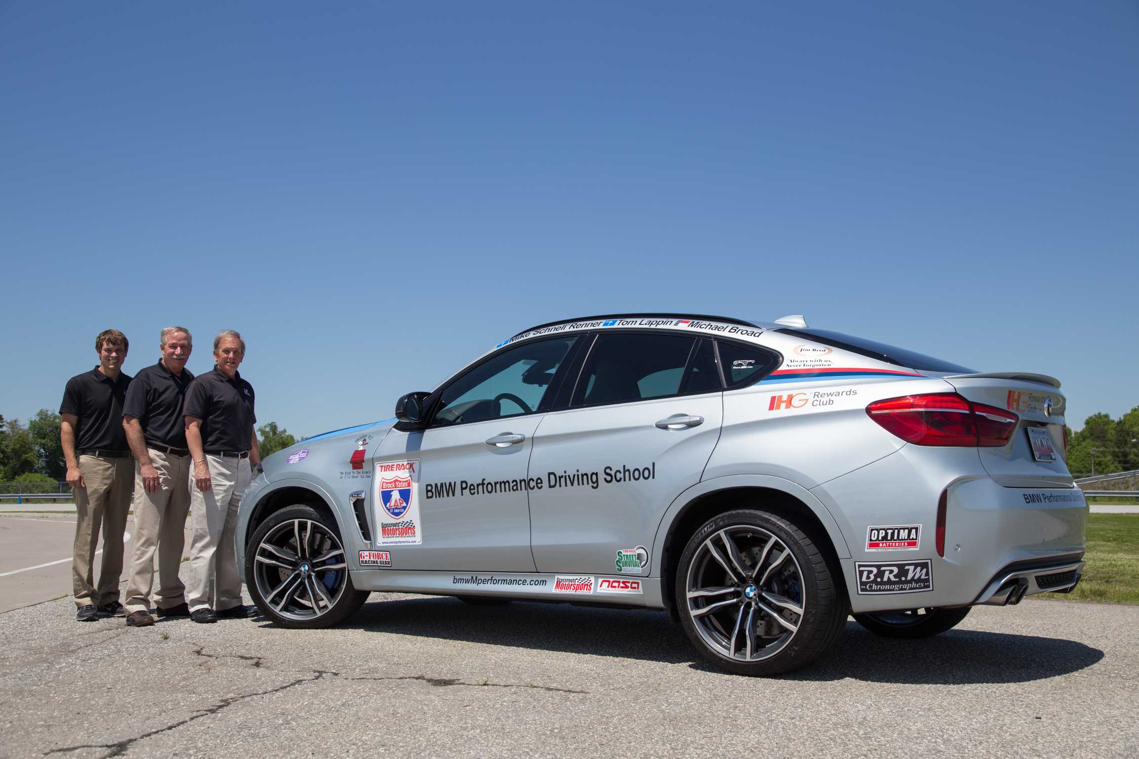 BMW Performance Center One Lap of America Team 2015 left to right ...