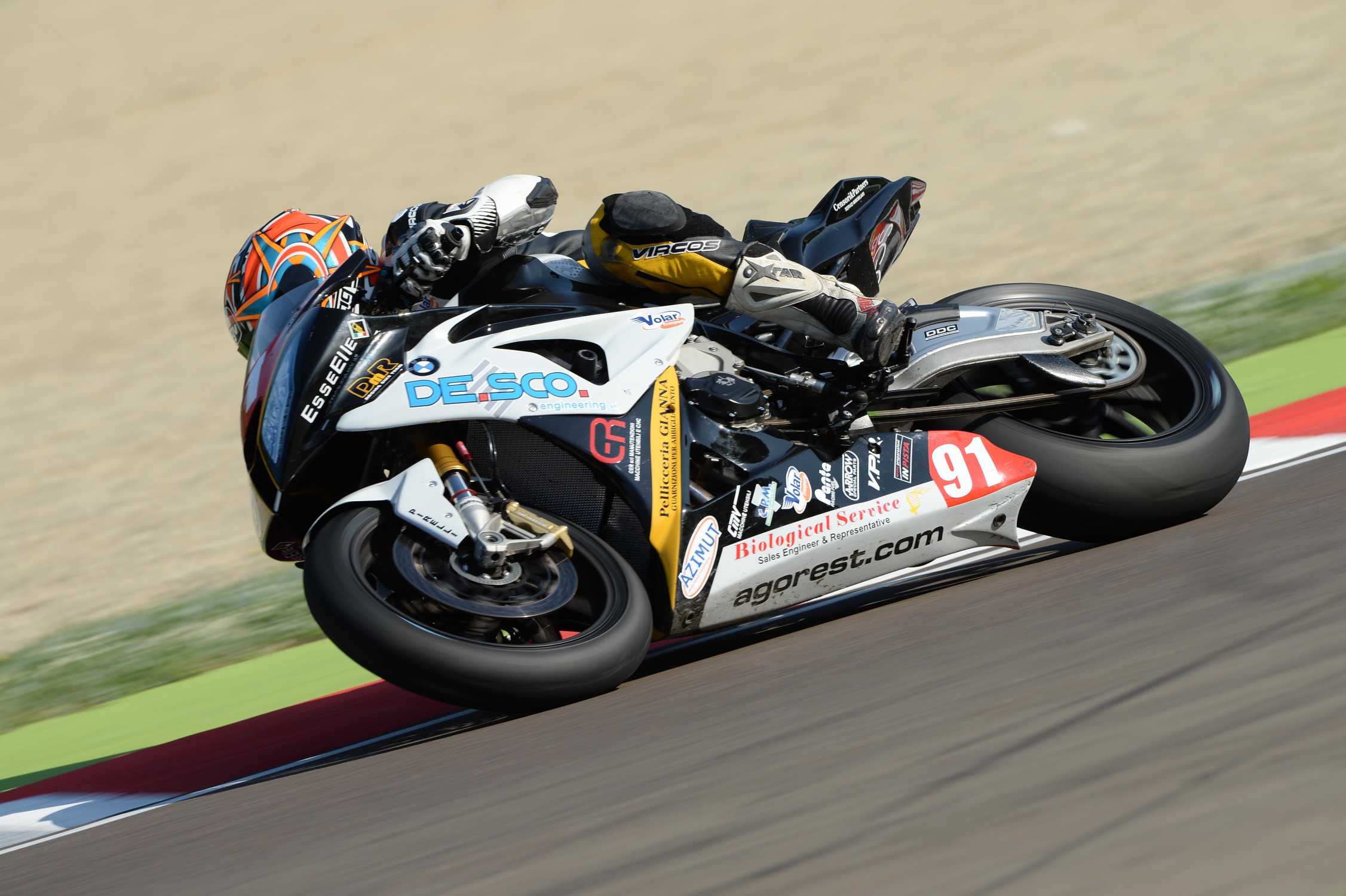 Imola (ITA) 10th May 2015. BMW DMR Racing Team Rider Luca Oppedisano ...