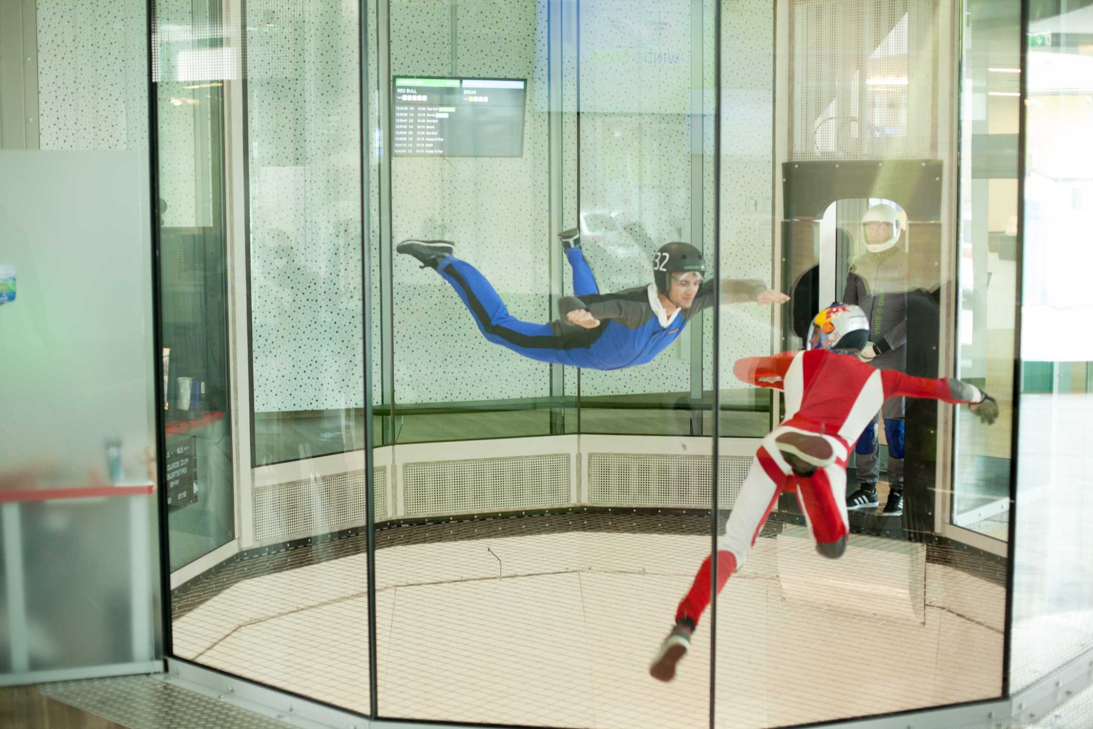 Vienna (AT), 19th May 2016. Marco Wittmann, Red Bull Skydive Team, wind ...