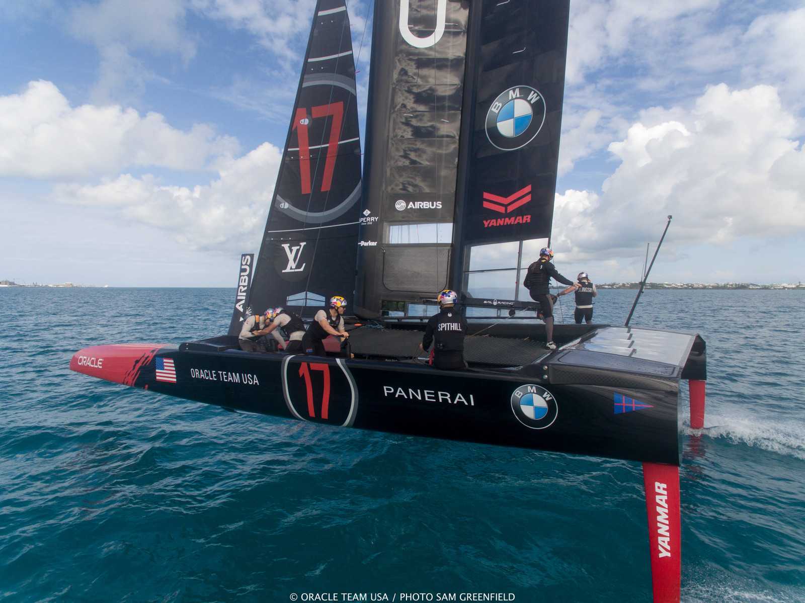 ORACLE TEAM USA: Launch America's Cup class boat "17".