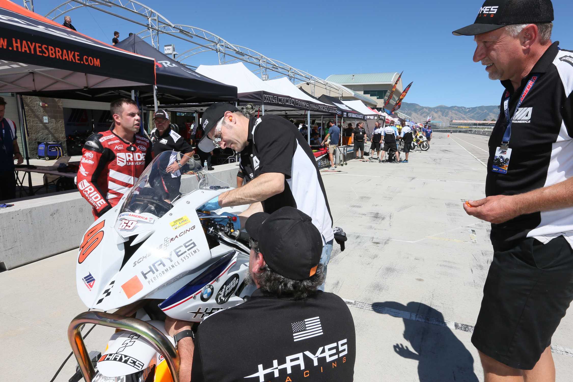 Miller Motorsport (USA) - MotoAmerica - 25th June 2017. Team BMW ...