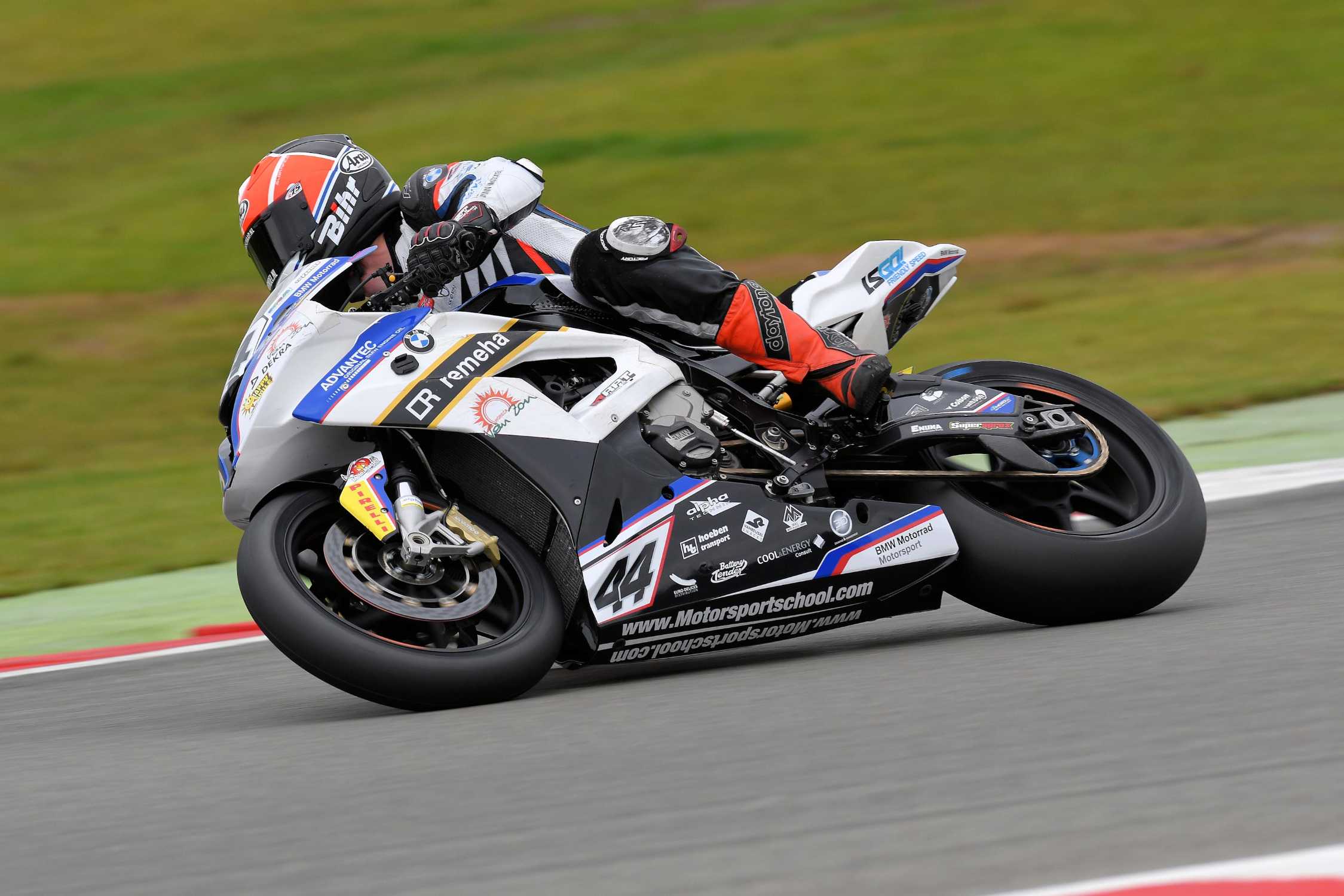 Assen (NED) IDM German SBK 13th August 2017. Team VanZone Remeha BMW Rider Denny De Boer #44 ...