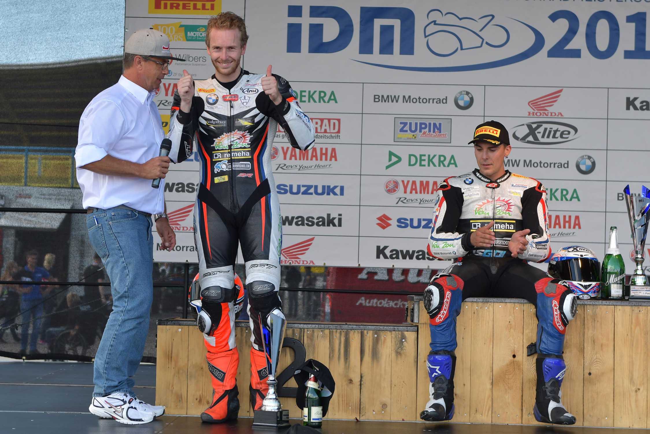 Assen (NED) IDM German SBK 13th August 2017. Team VanZone Remeha BMW Rider Denny De Boer #44 ...