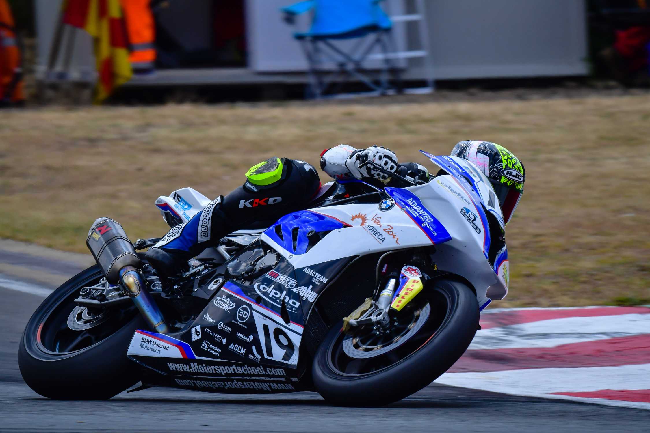 Zolder (BEL) IDM German SBK 08th July 2018. Team VanZone Remeha BMW ...