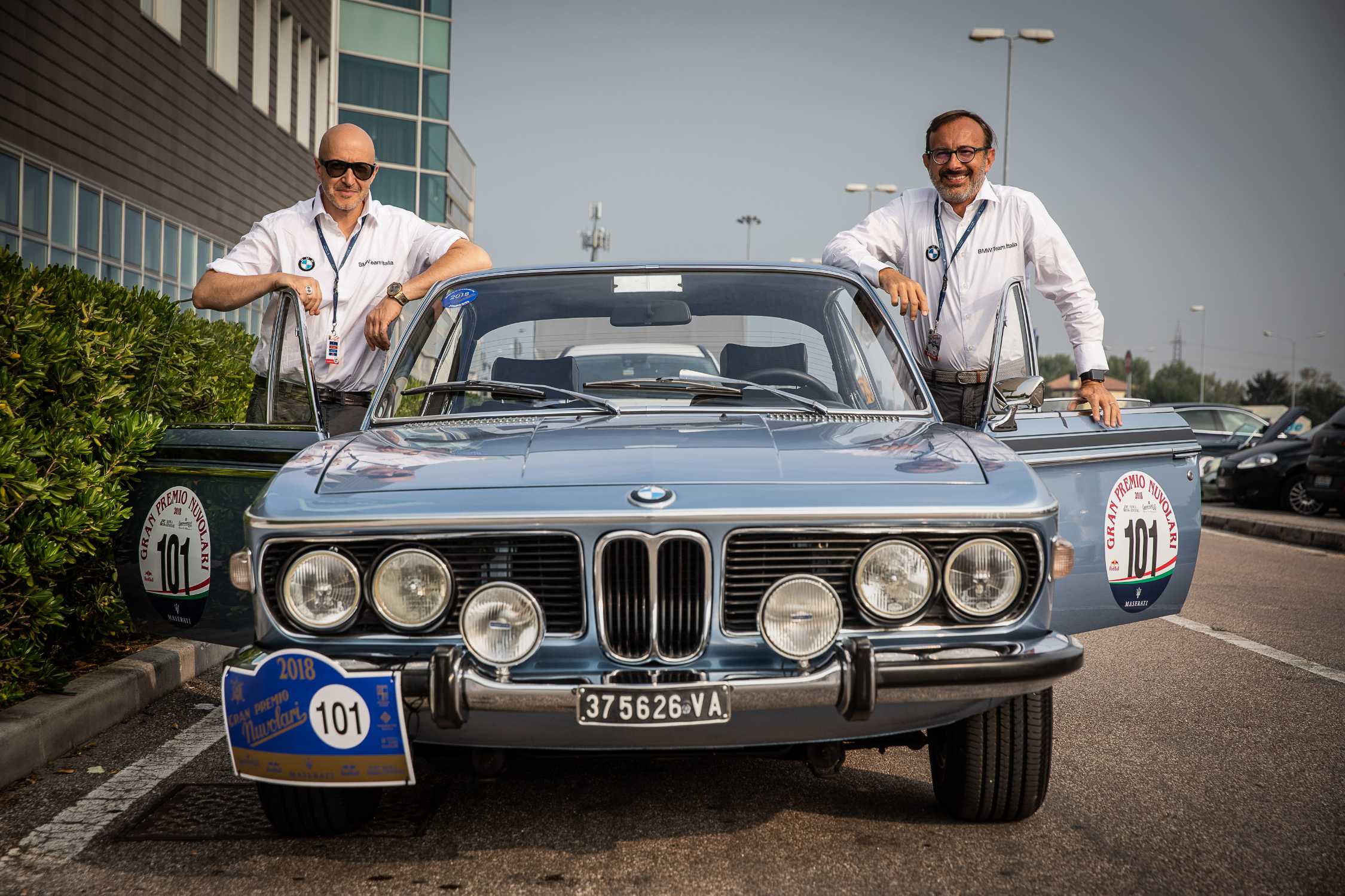 Sergio Solero and Saturnino Celani with their BMW 3.0 CSL '72 at the ...