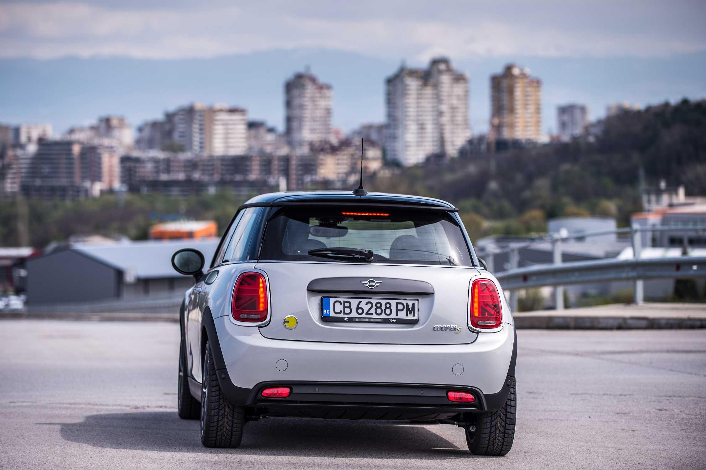 The all new MINI Cooper S E on the Spring streets of Sofia, Bulgaria ...