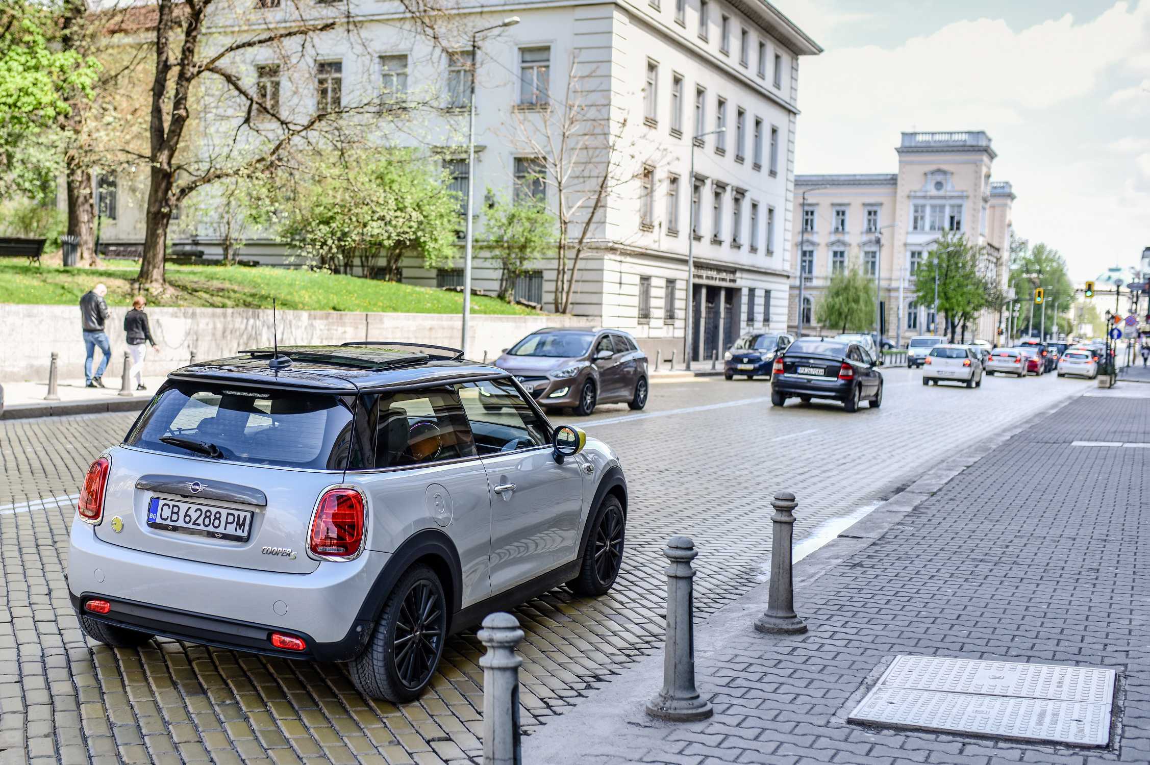 The all new MINI Cooper S E on the Spring streets of Sofia, Bulgaria ...