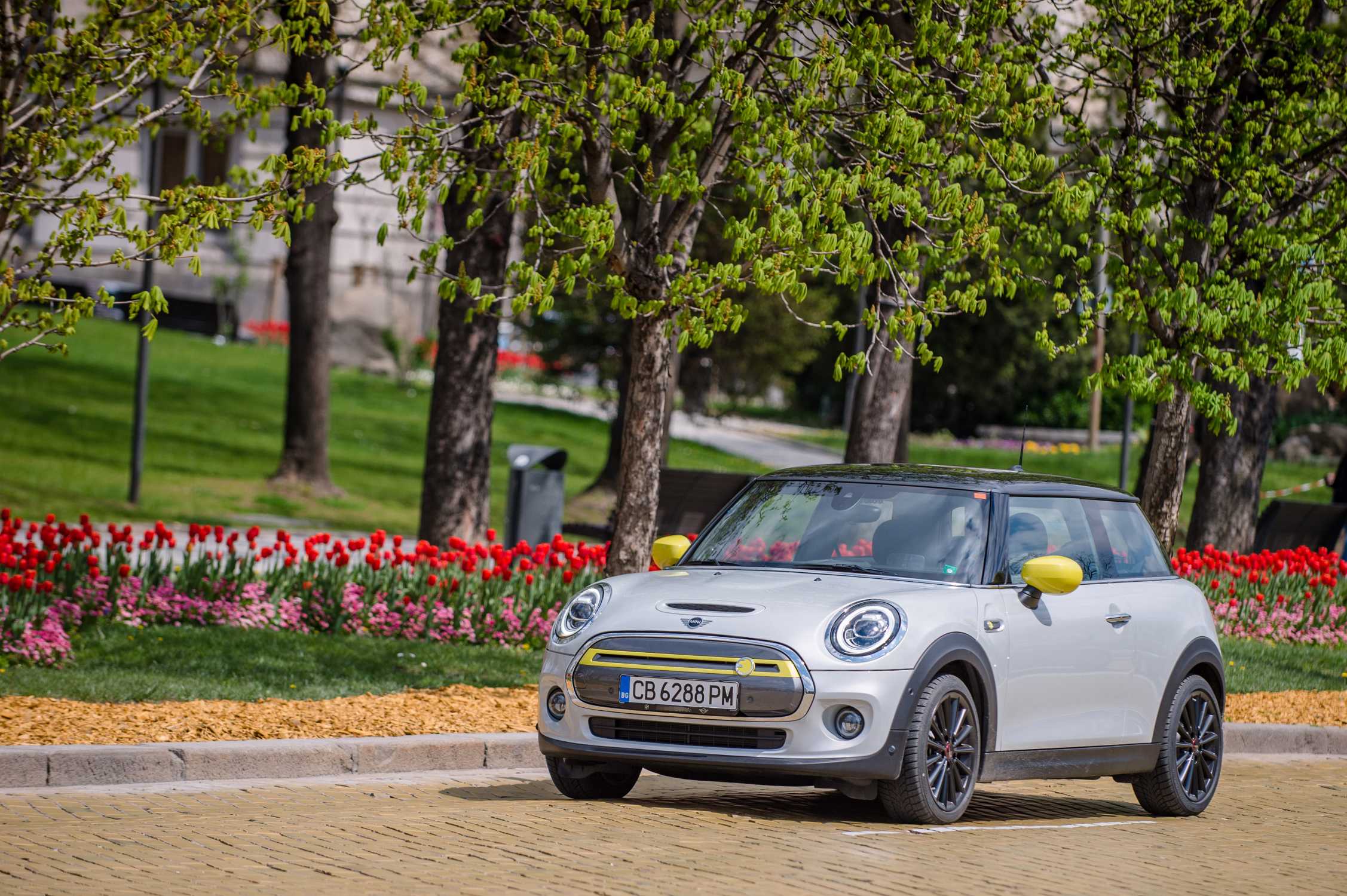 The all new MINI Cooper S E on the Spring streets of Sofia, Bulgaria ...
