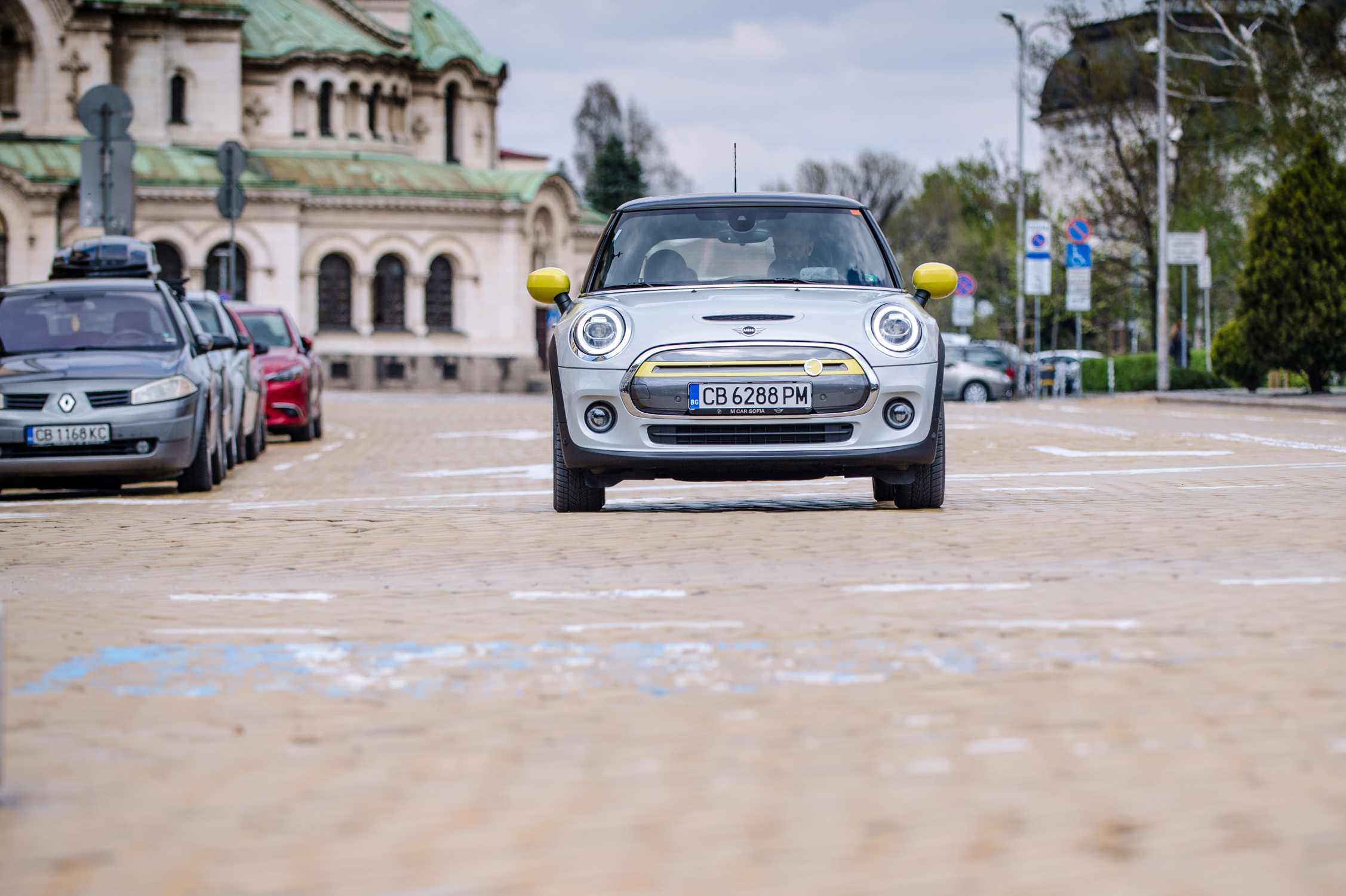 The all new MINI Cooper S E on the Spring streets of Sofia, Bulgaria ...