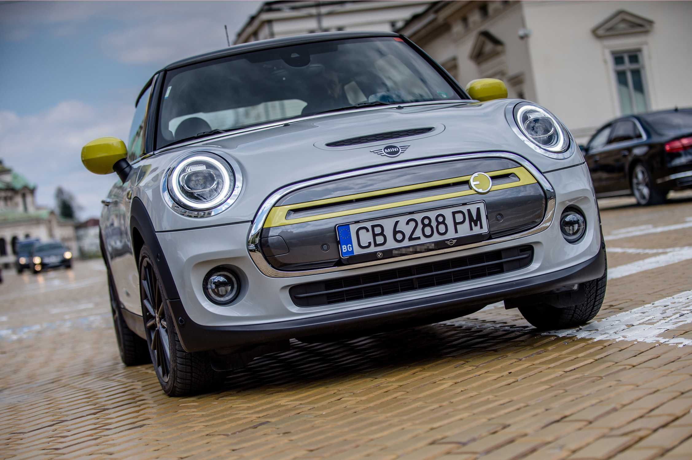 The all new MINI Cooper S E on the Spring streets of Sofia, Bulgaria ...