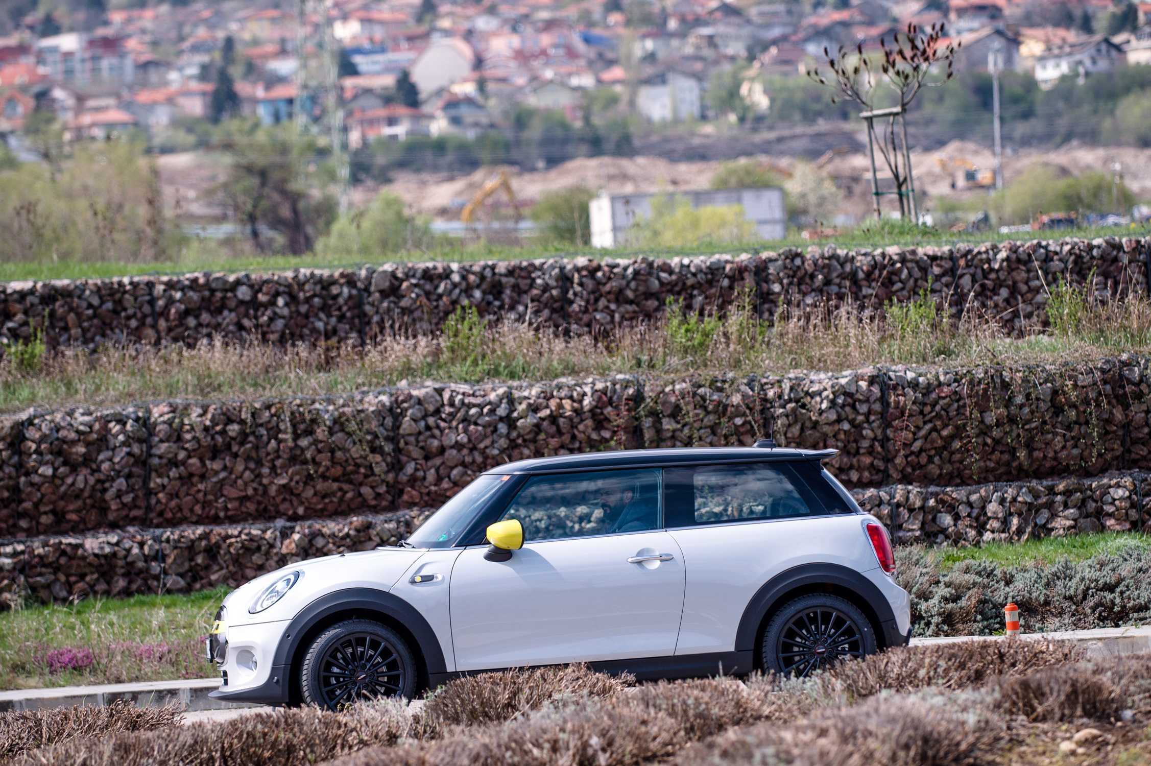 The all new MINI Cooper S E on the Spring streets of Sofia, Bulgaria ...