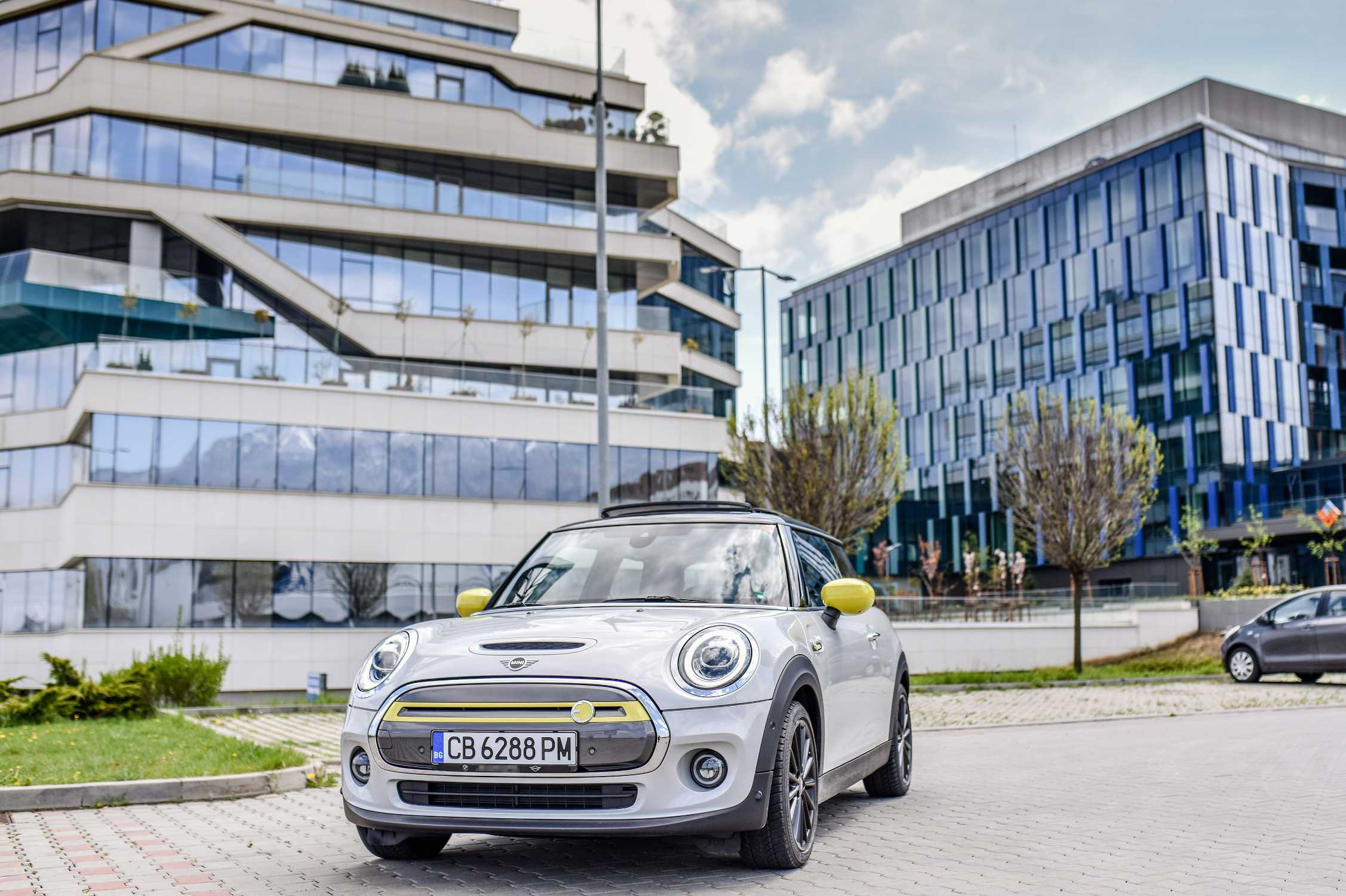 The all new MINI Cooper S E on the Spring streets of Sofia, Bulgaria ...