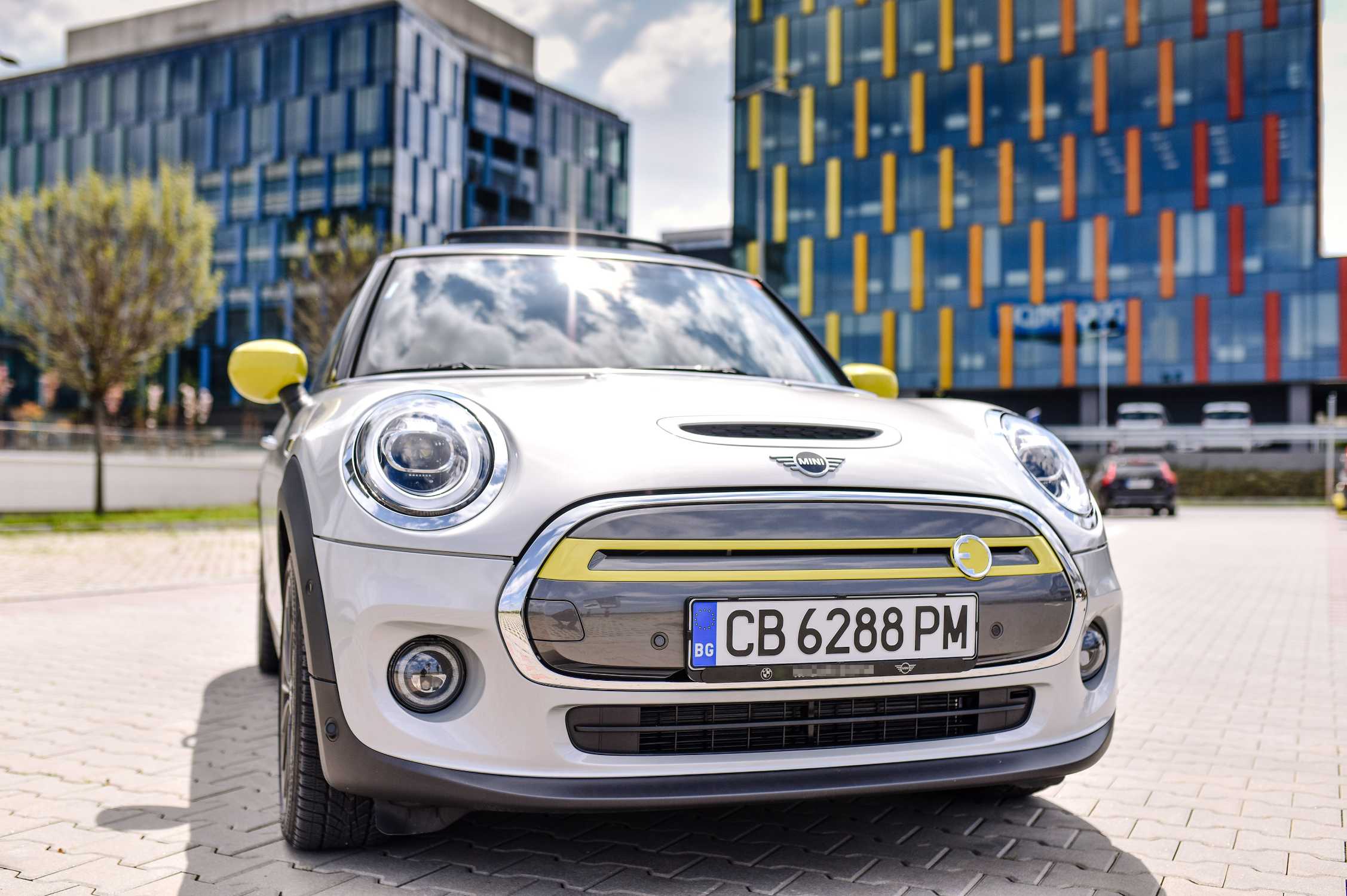 The all new MINI Cooper S E on the Spring streets of Sofia, Bulgaria ...