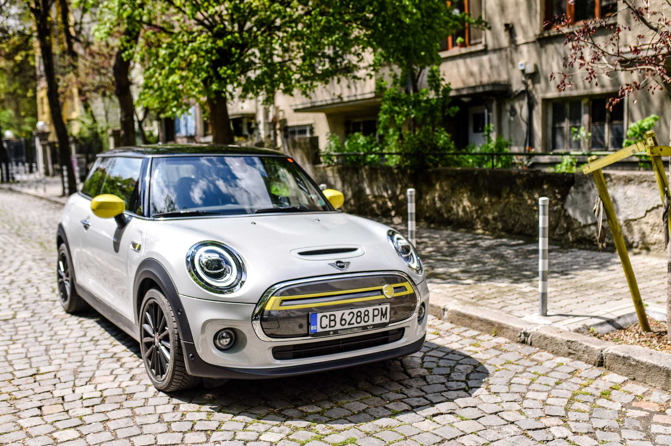The all new MINI Cooper S E on the Spring streets of Sofia, Bulgaria ...