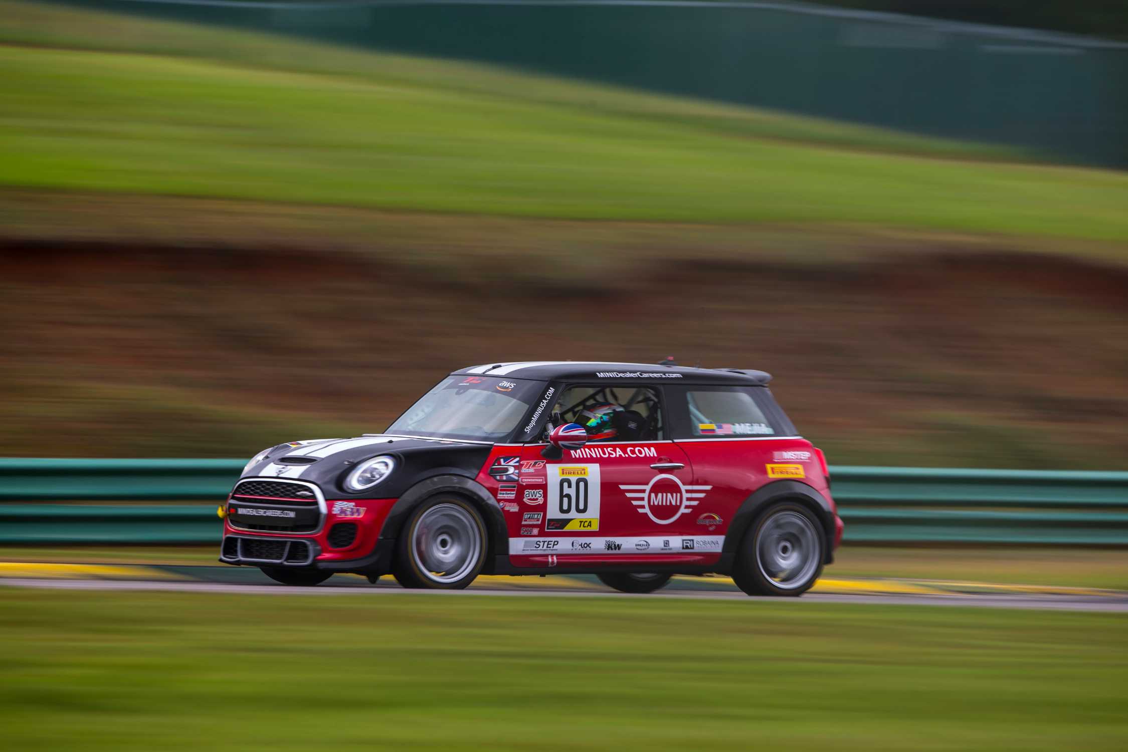 The MINI JCW Team practices for the upcoming SRO TC America race ...