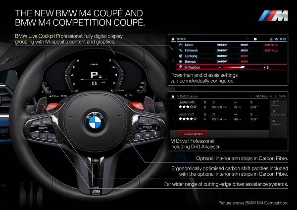 The new BMW M3 Sedan and BMW M3 Competition Sedan. The new BMW M4 Coup ...