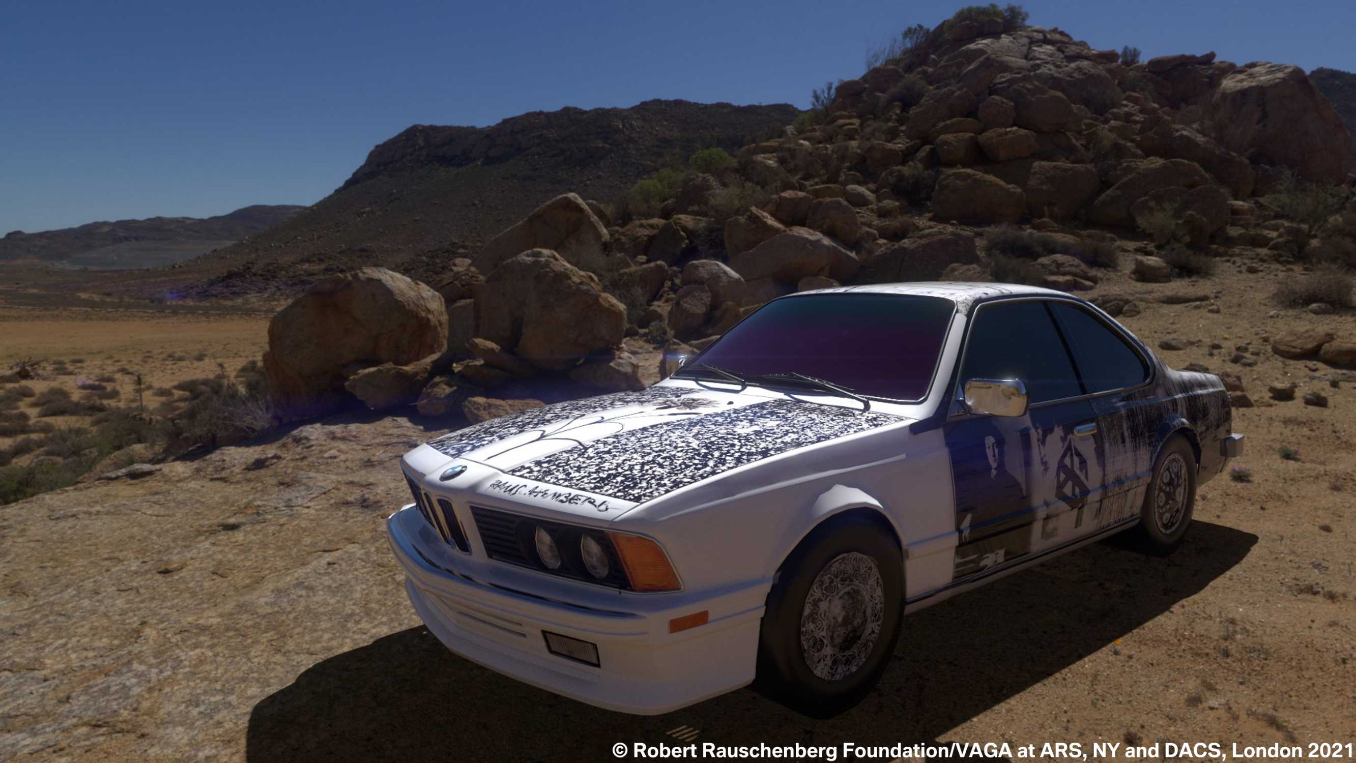 BMW Art Car by Robert Rauschenberg, BMW 635 CSi, 1986, augmented ...