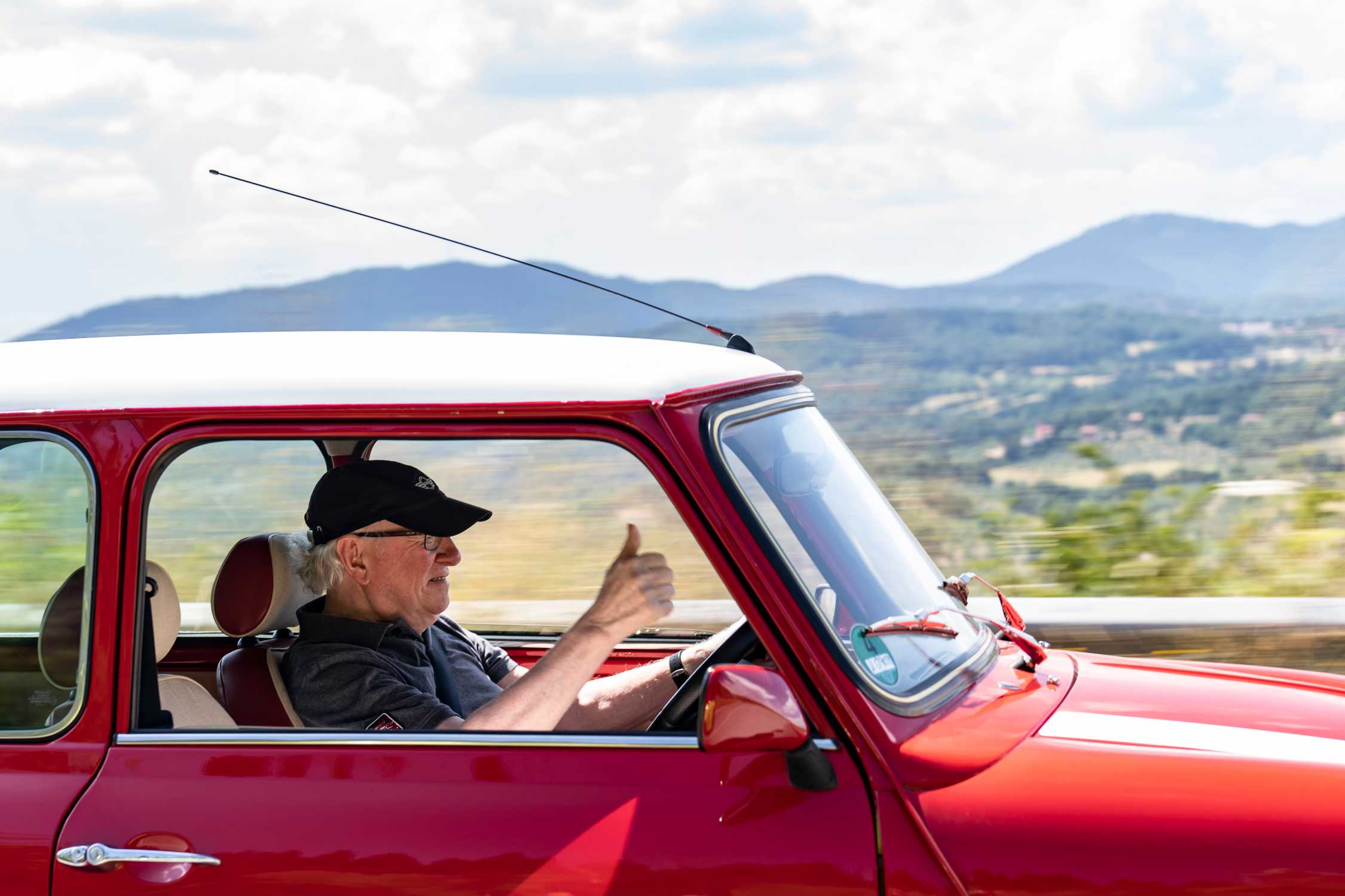Rauno Aaltonen im classic Mini. (11/2021)