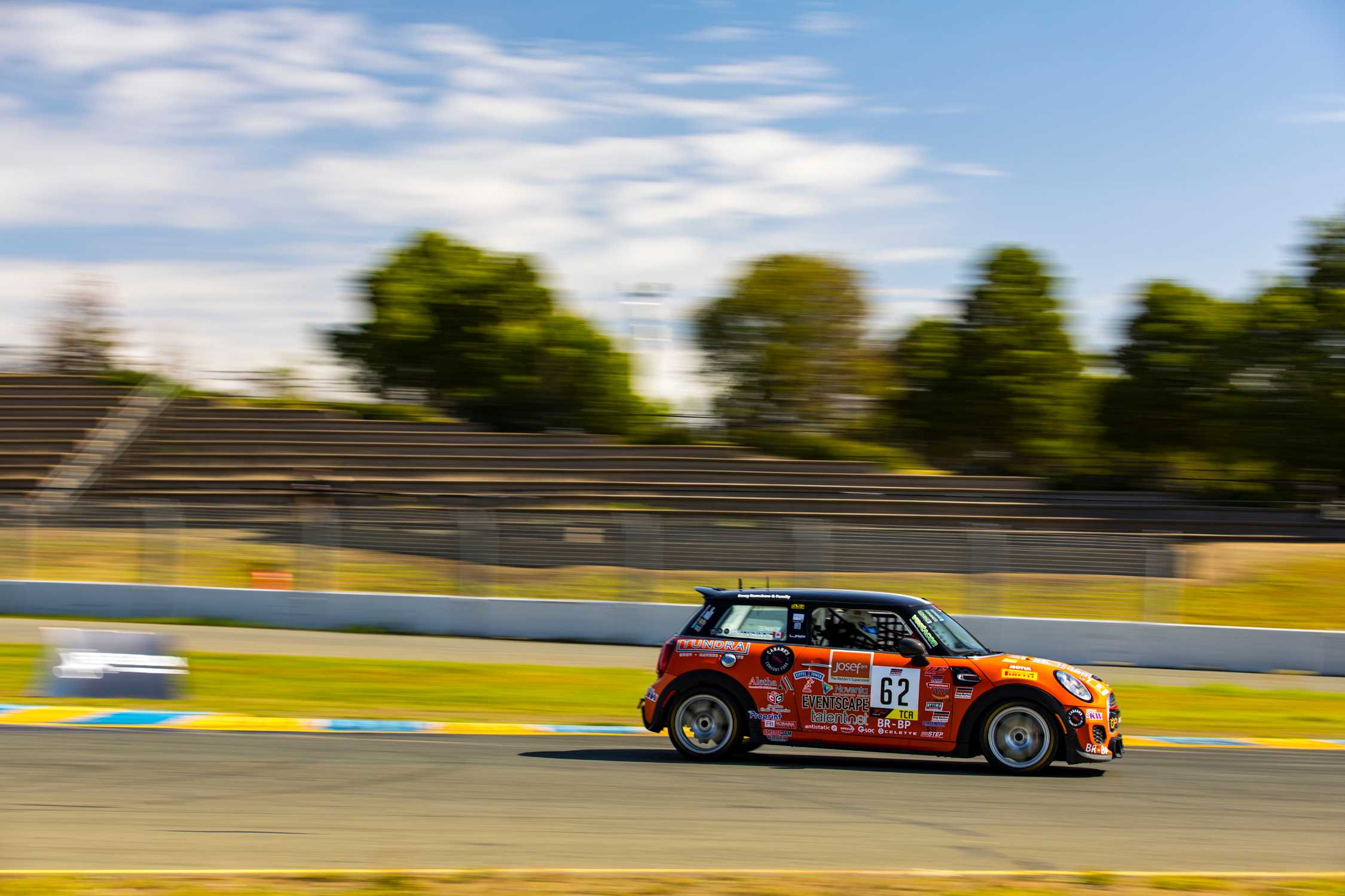 The MINI John Cooper Work Race Team at Sonoma
