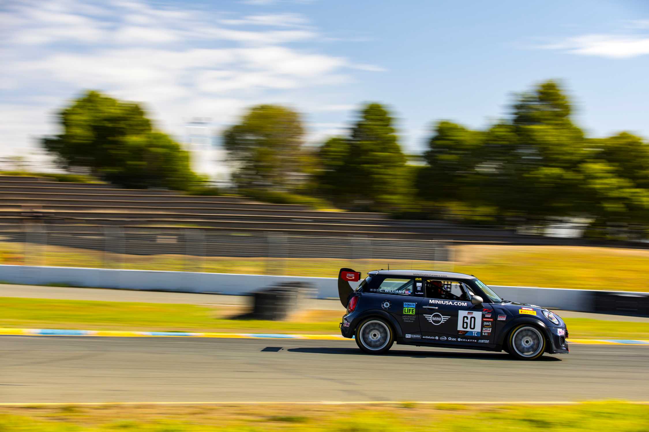 The MINI John Cooper Work Race Team at Sonoma