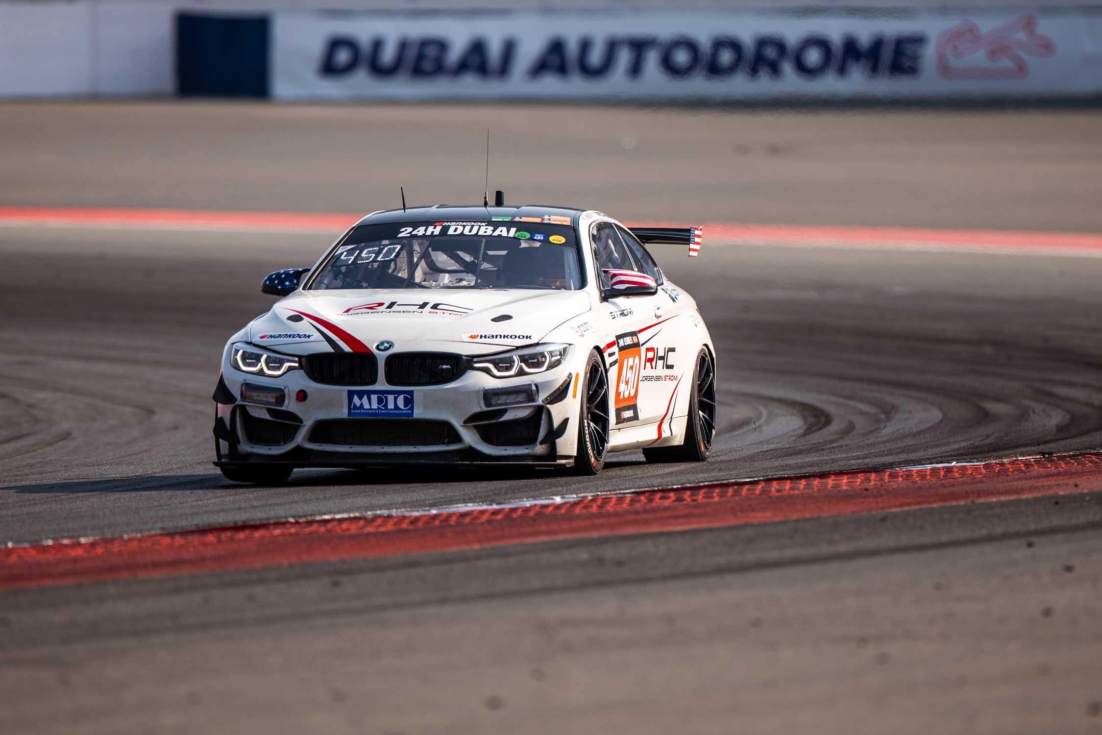Dubai (UAE), 13th to 15th January 2023. BMW M Motorsport, 24H Series, 24H Dubai. #450 BMW M4 GT4 ...