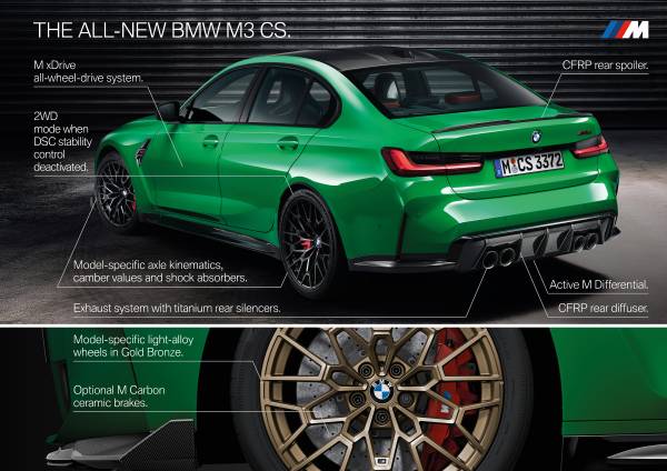 The BMW M3 CS: Lighter, stronger, faster.