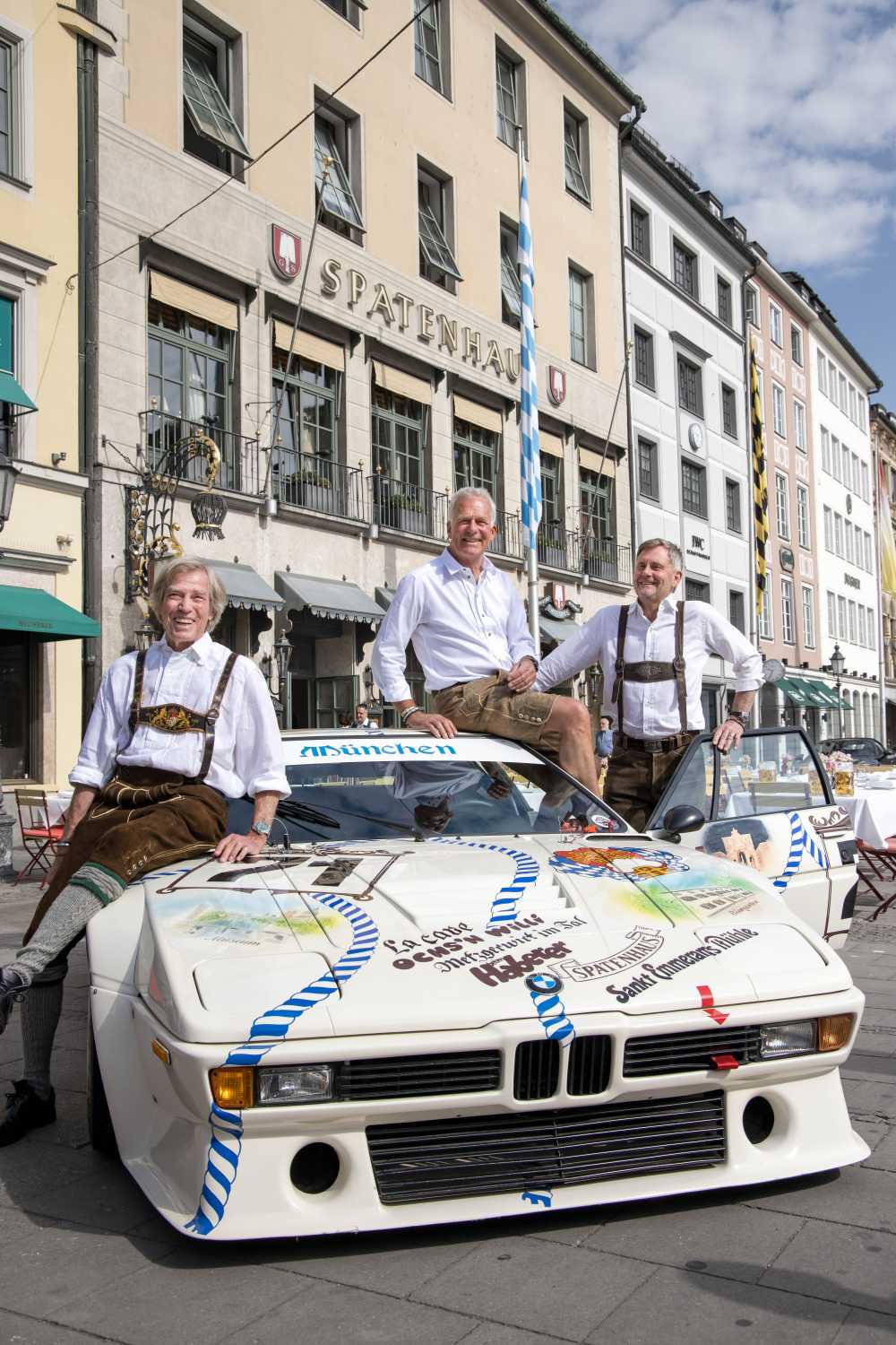 BMW M1 Group 4 "Münchener Wirte" at a Photo-Shooting at the Spatenhaus an der Oper, Munich. HRH ...