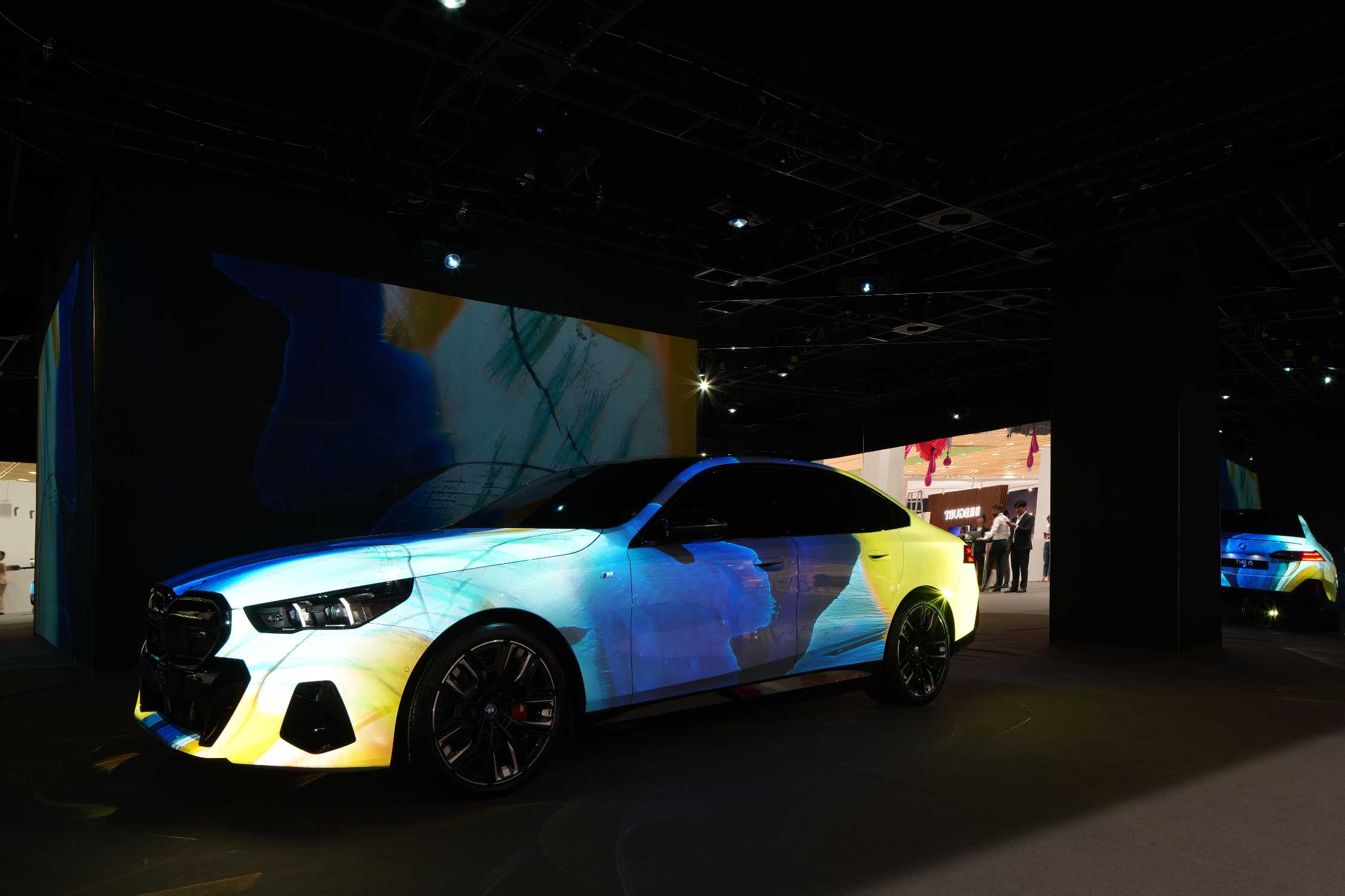 “The Electric AI Canvas” at Frieze Seoul 2023. An installation inspired by the new BMW i5 ...