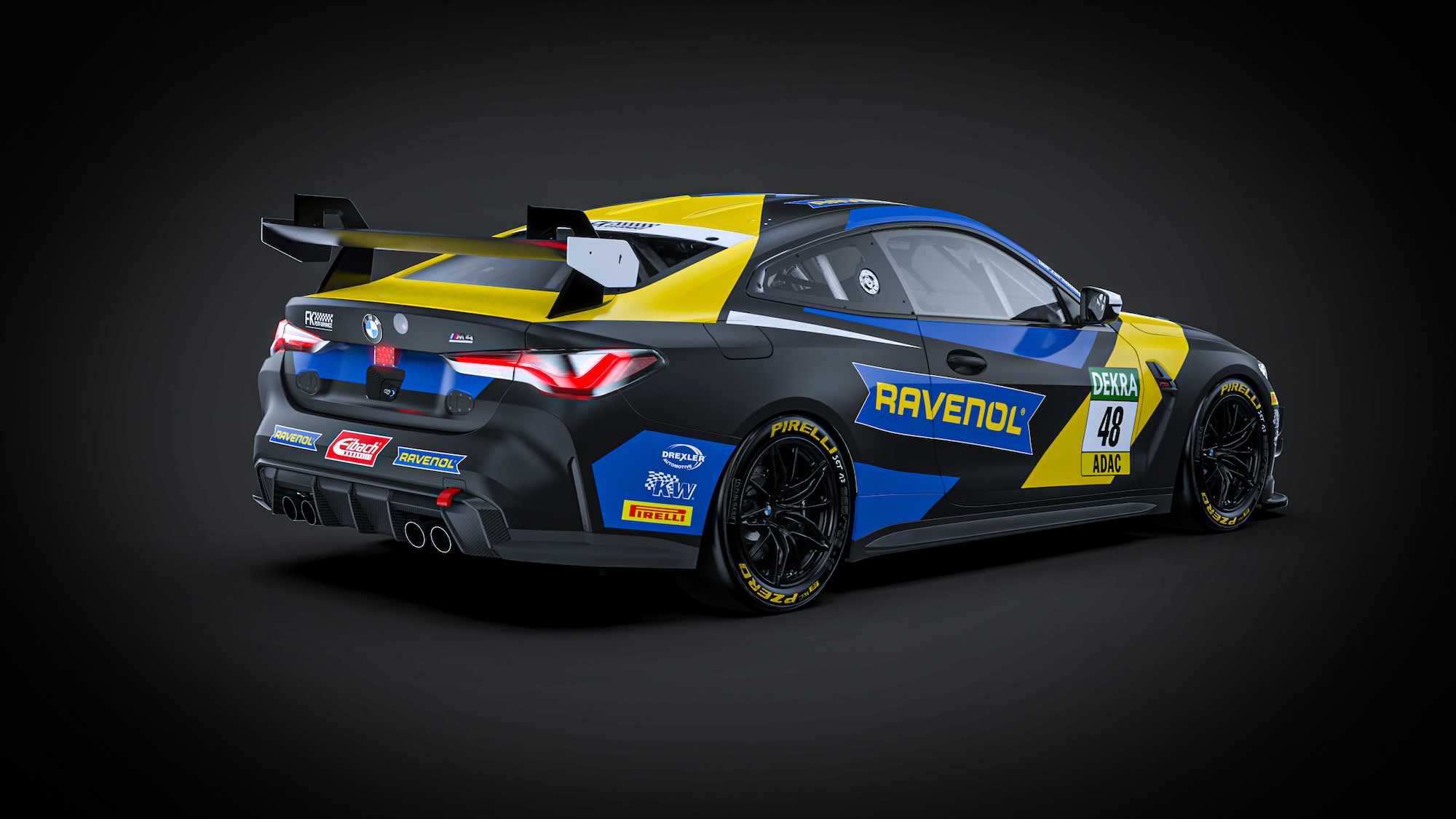Munich (GER), 9 April 2024. FK Performance Motorsport, BMW M4 GT4, ADAC GT4 Germany, livery, design.