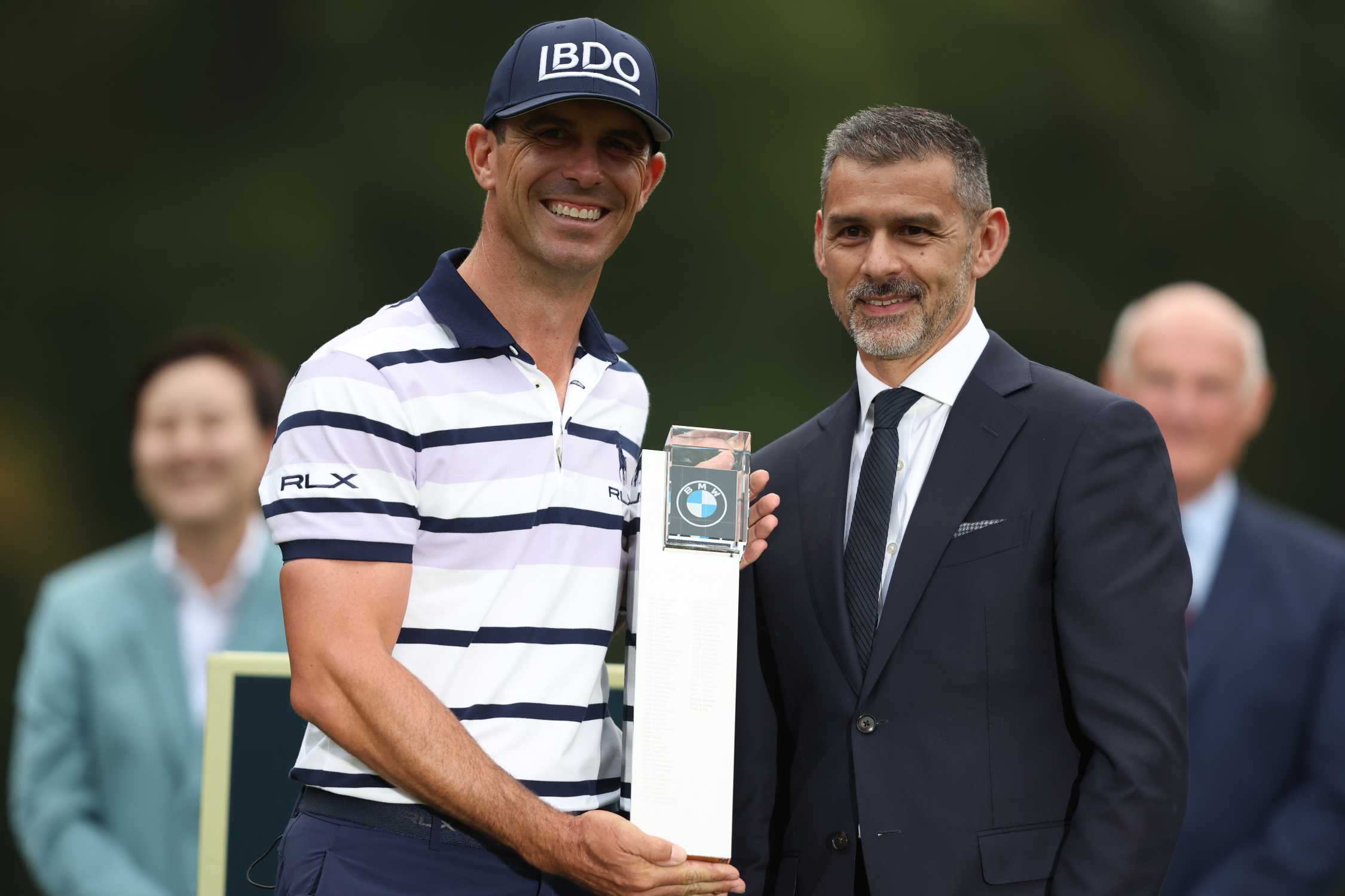 BMW PGA Championship 2024 - Billy Horschel, David George (CEO BMW Group UK and Ireland)