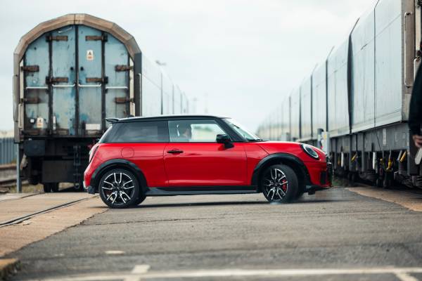 Red Mini Cooper Side View