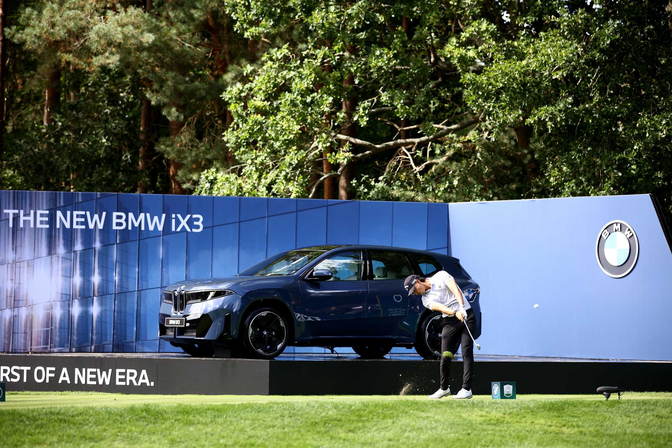 2025 BMW PGA Championship - BMW iX3, the first series-produced Neue Klasse model. Min Woo Lee.
