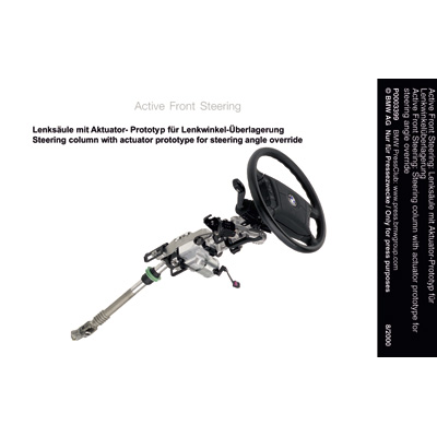 Active Front Steering: Steering column with actuator prototype for ...