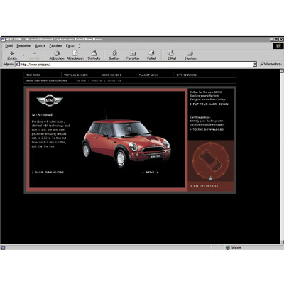 On a virtual tour you can see the MINI ONE from ten different views