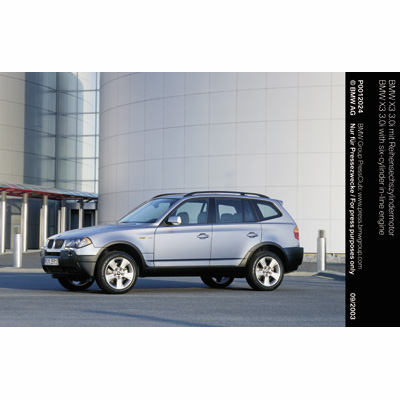 BMW X3 3.0i with six-cylinder in-line engine (07/2003)