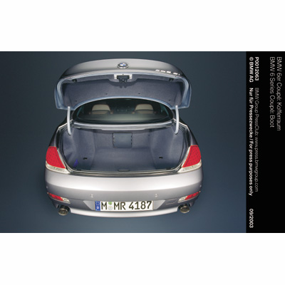 BMW 6 Series: Boot (10/2003)
