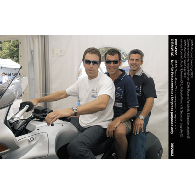 BMW Motorrad BoxerCup 2003, winners from left: Andy Hofmann (CH ...