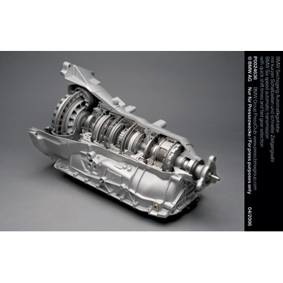 BMW Six speed automatic transmission with quick shift times and fast ...