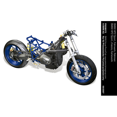 BMW HP2 Sport, Fahrwerk, Rahmen (09/2007)