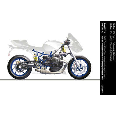 BMW HP2 Sport, Fahrwerk, Rahmen (09/2007)